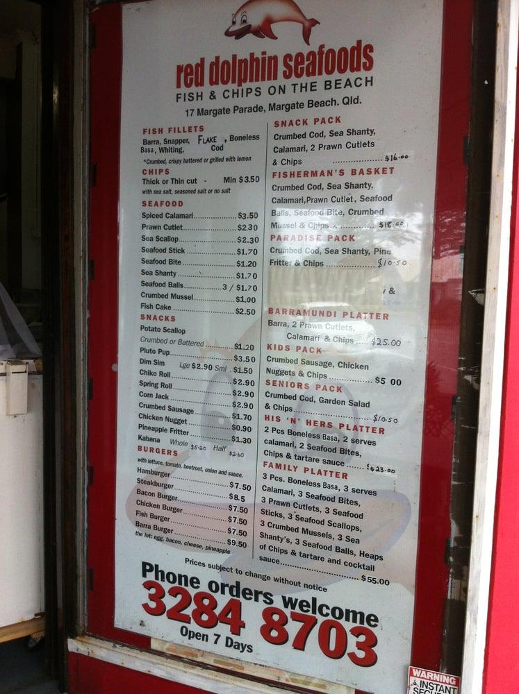 Menu at Red Dolphin Seafoods fast food, Margate
