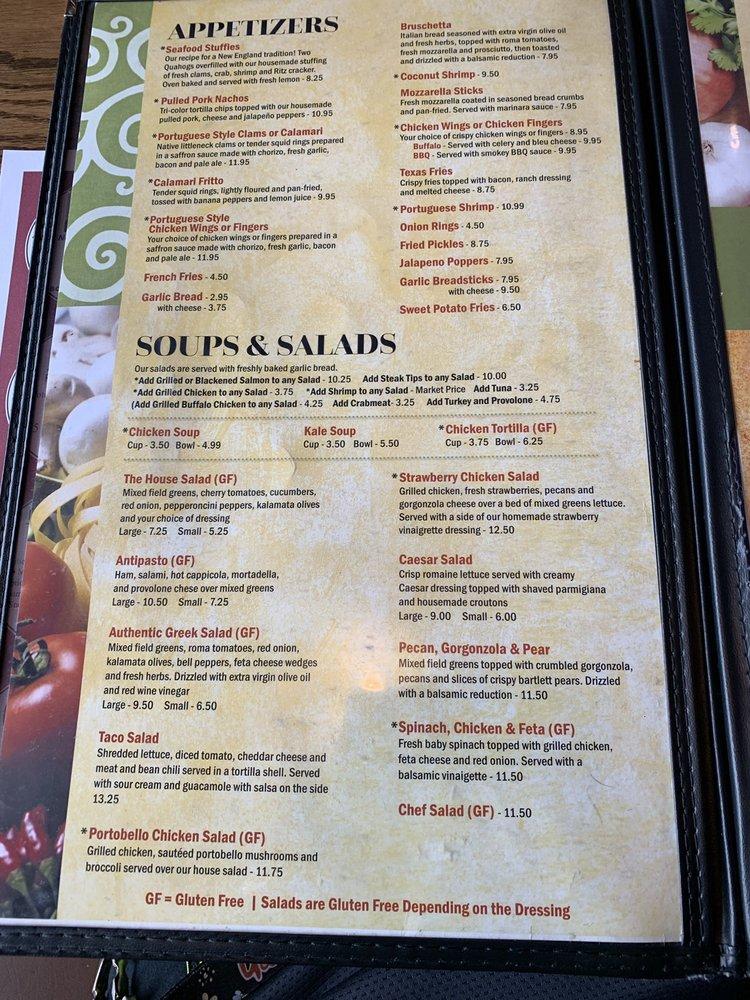 Menu at Briggs Corner Pizzeria, Attleboro