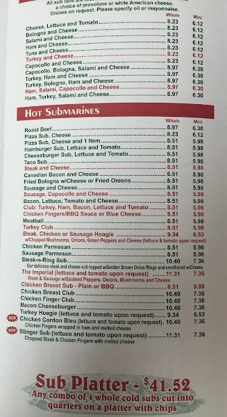 Menu at Imperial Pizza - Abbott Road pizzeria, Buffalo, Abbott Rd