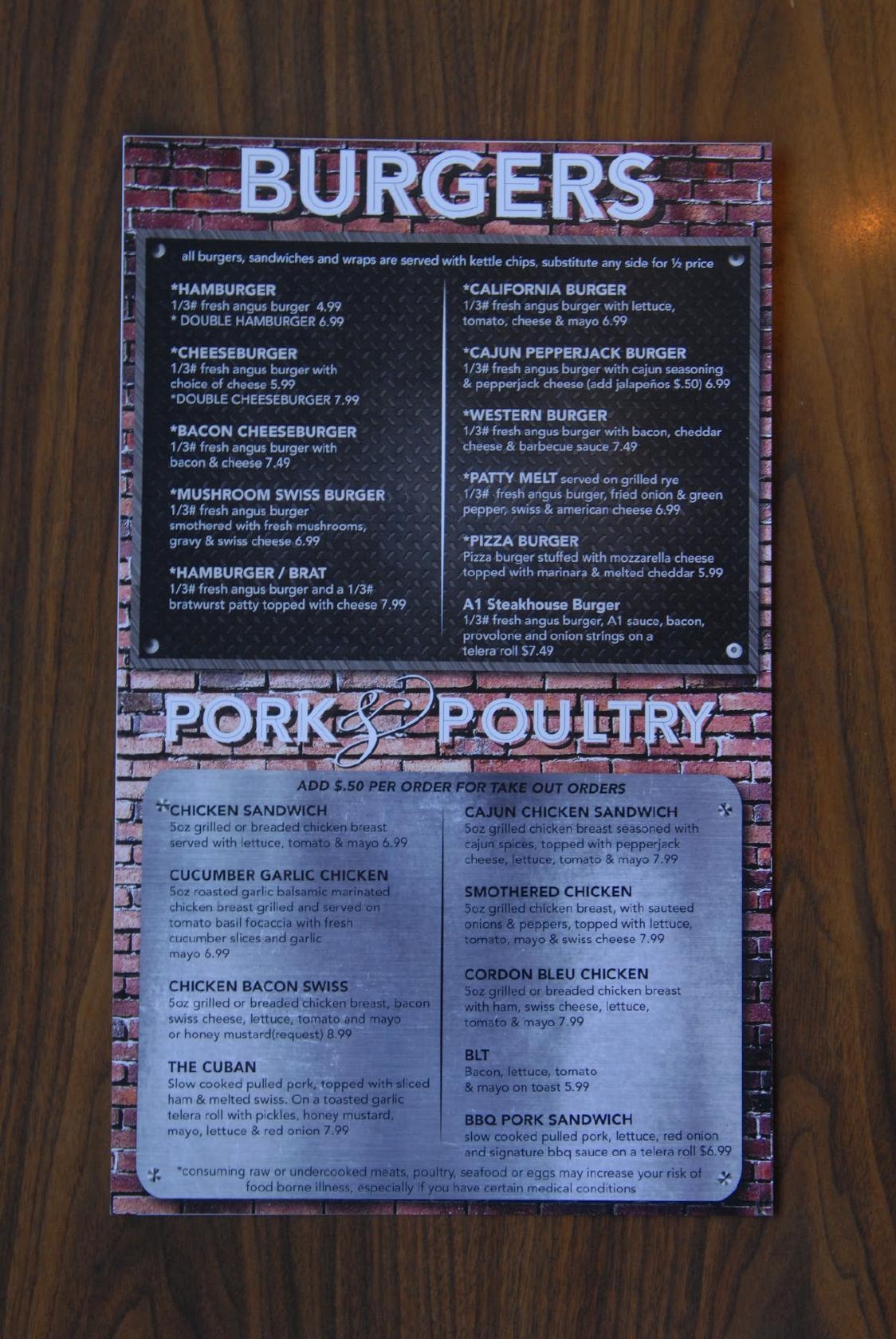 Menu at Sidekicks Bar & Grill, De Pere