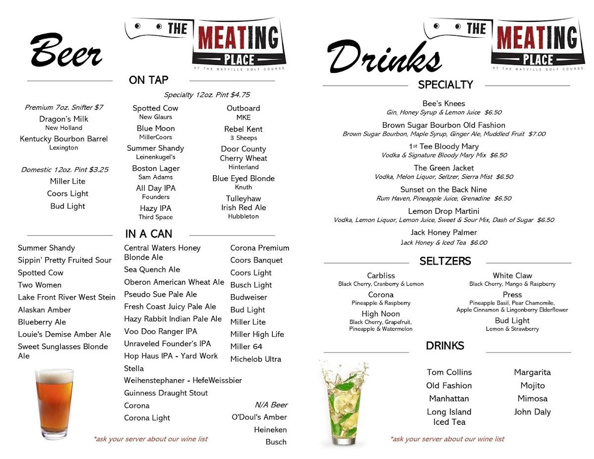 Menu at The Meating Place pizzeria, Mayville
