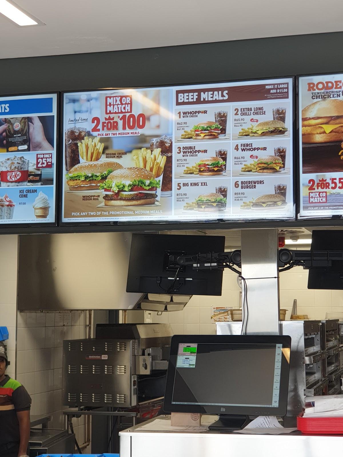 Menu at Burger King Preller Square (Halaal) restaurant, Bloemfontein