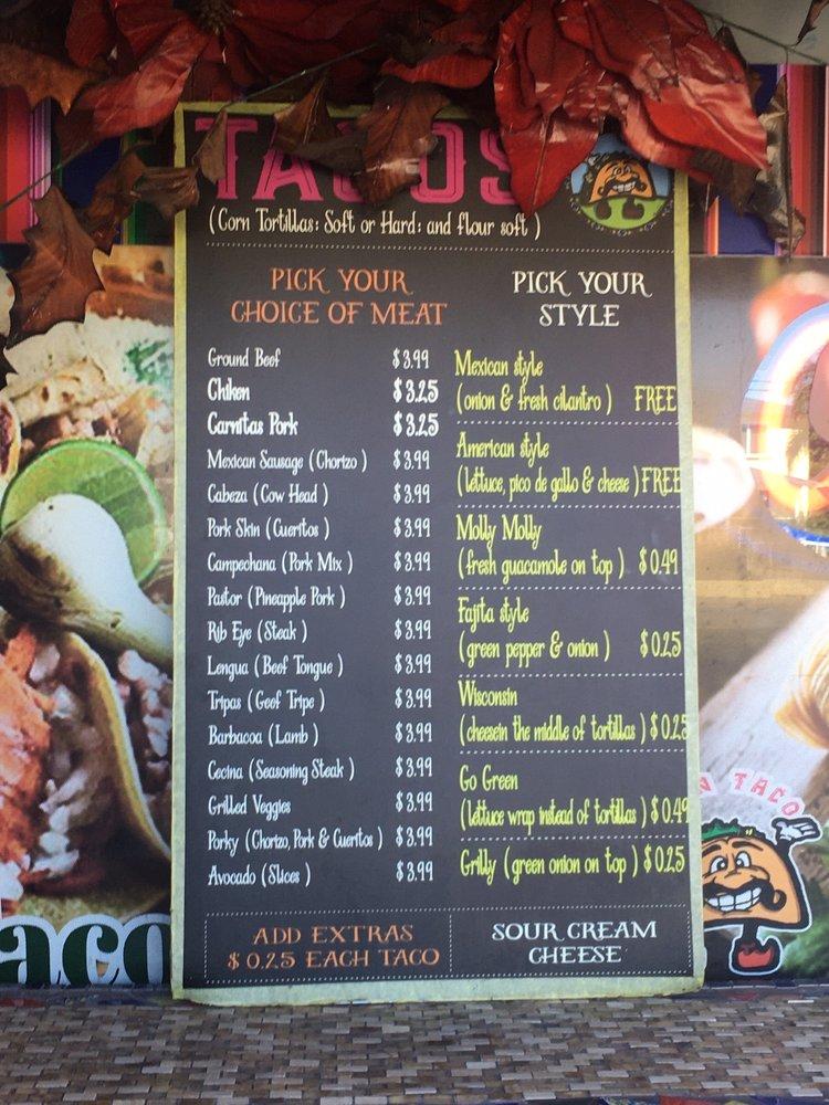 Menu at Don Taco Mexican Restaurant, Tarpon Springs