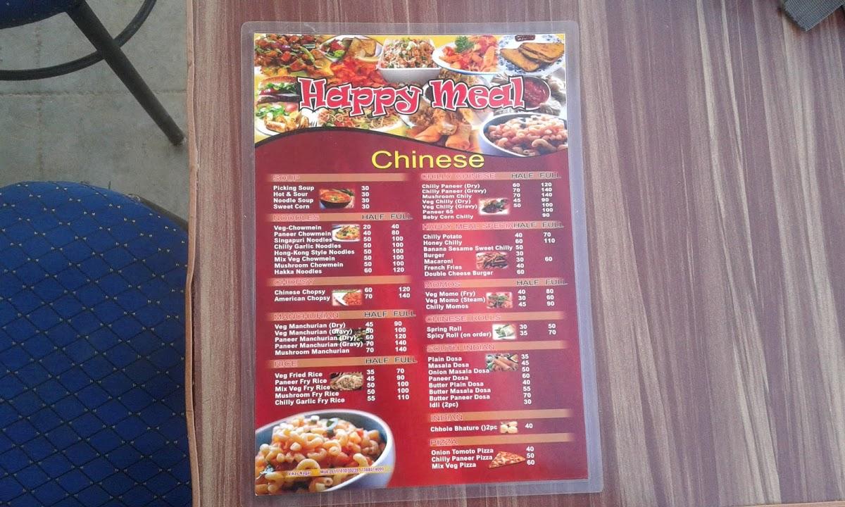 Menu at Happy Meal, Lucknow
