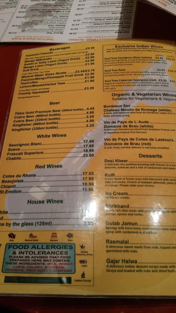 Menu at Ravi Shankar Bhelpoori House restaurant, London, 133-135 ...