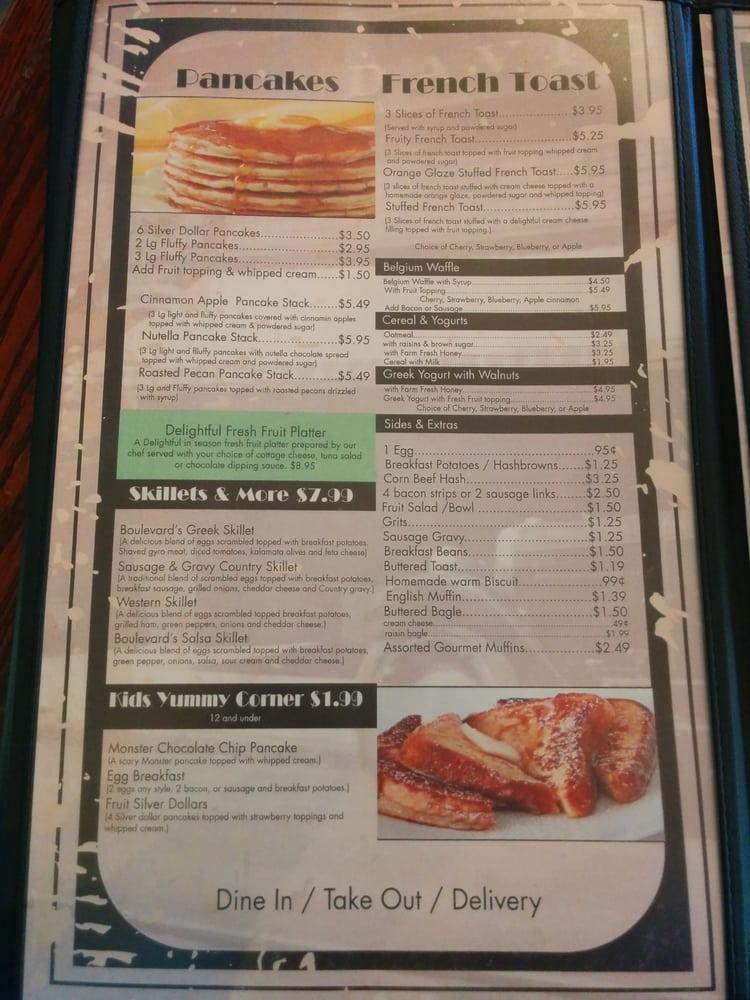 Menu at Boulevard Family Restaurant, New Port Richey