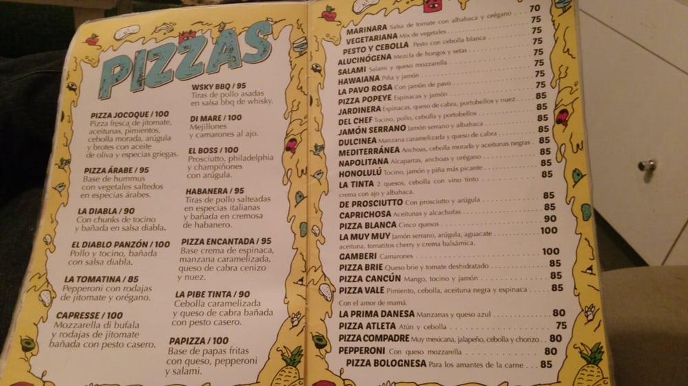 Menu at mora mora pizzeria, Cancún, Avenida Palenque 10 sm 62 mz 5 Lote 24