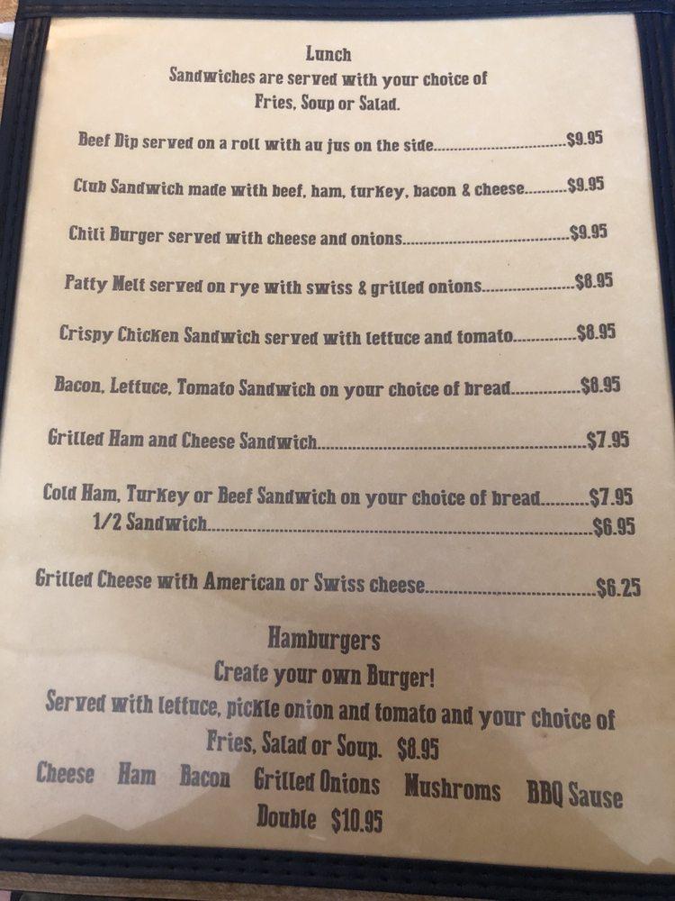 Menu at Auction Yard Café restaurant, Alturas