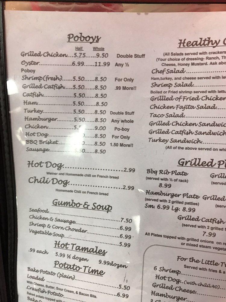 Menu at Duffy's Diner restaurant, New Iberia