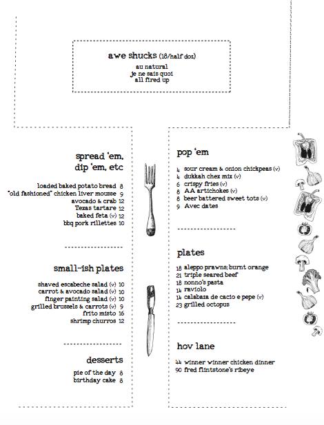 Menu at Nobie's pub & bar, Houston