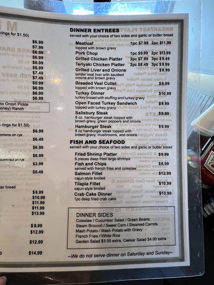 Menu at Orchard Cafe, Odenton