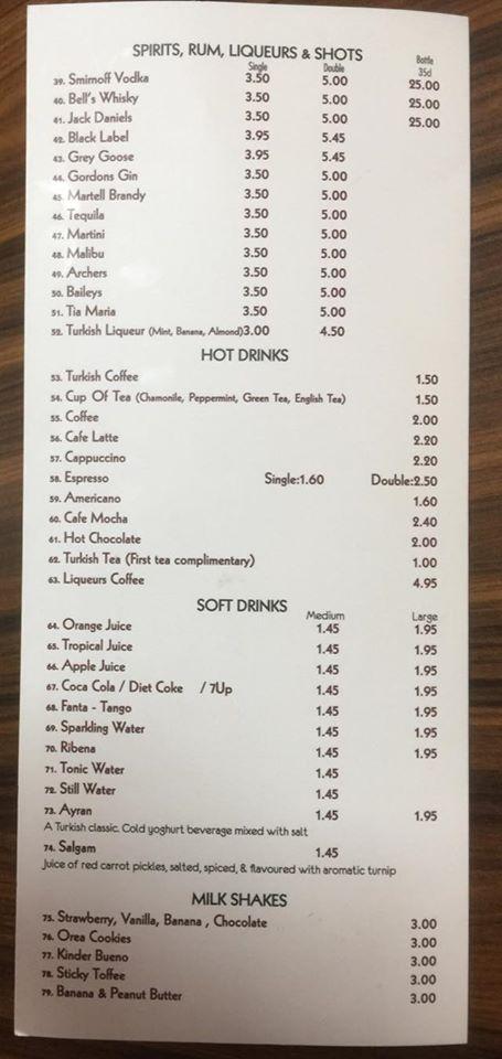 Menu at Stone Bar & Grill, Ipswich