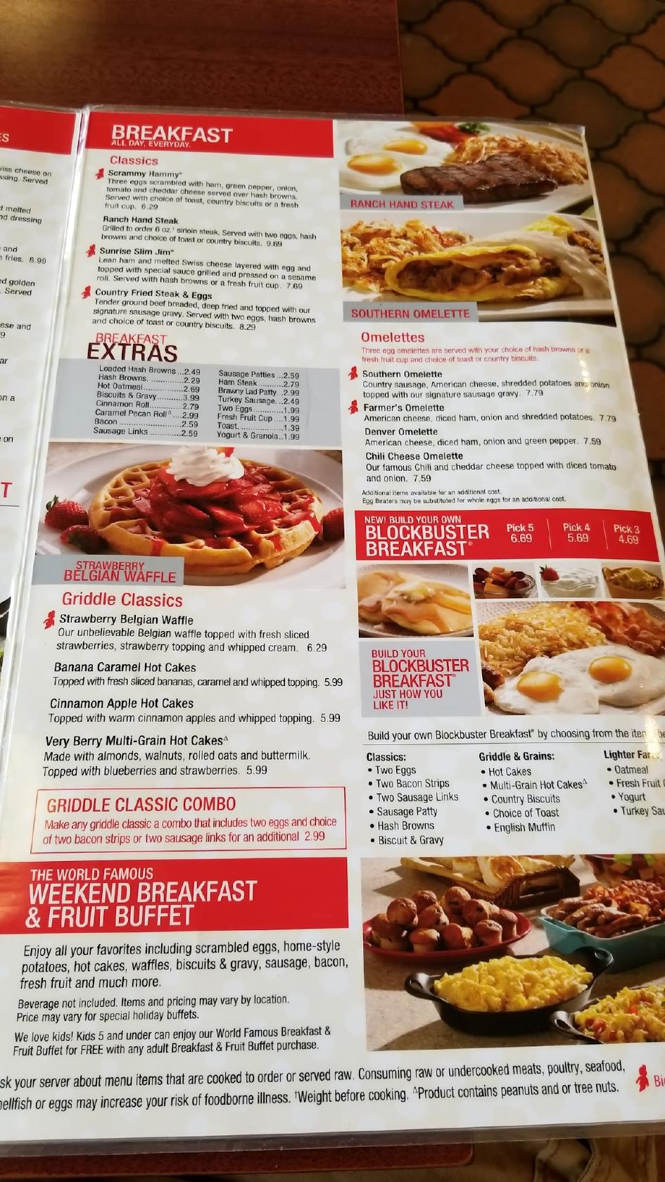 Menu at Big Boy restaurant, Fort Gratiot Township, 24th Ave