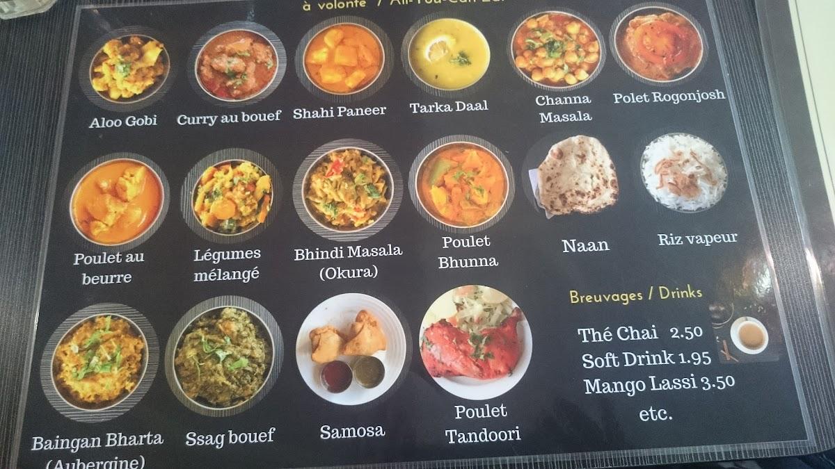 Menu at Buffet Maharani restaurant, Montréal, 808 Rue Jean-Talon O