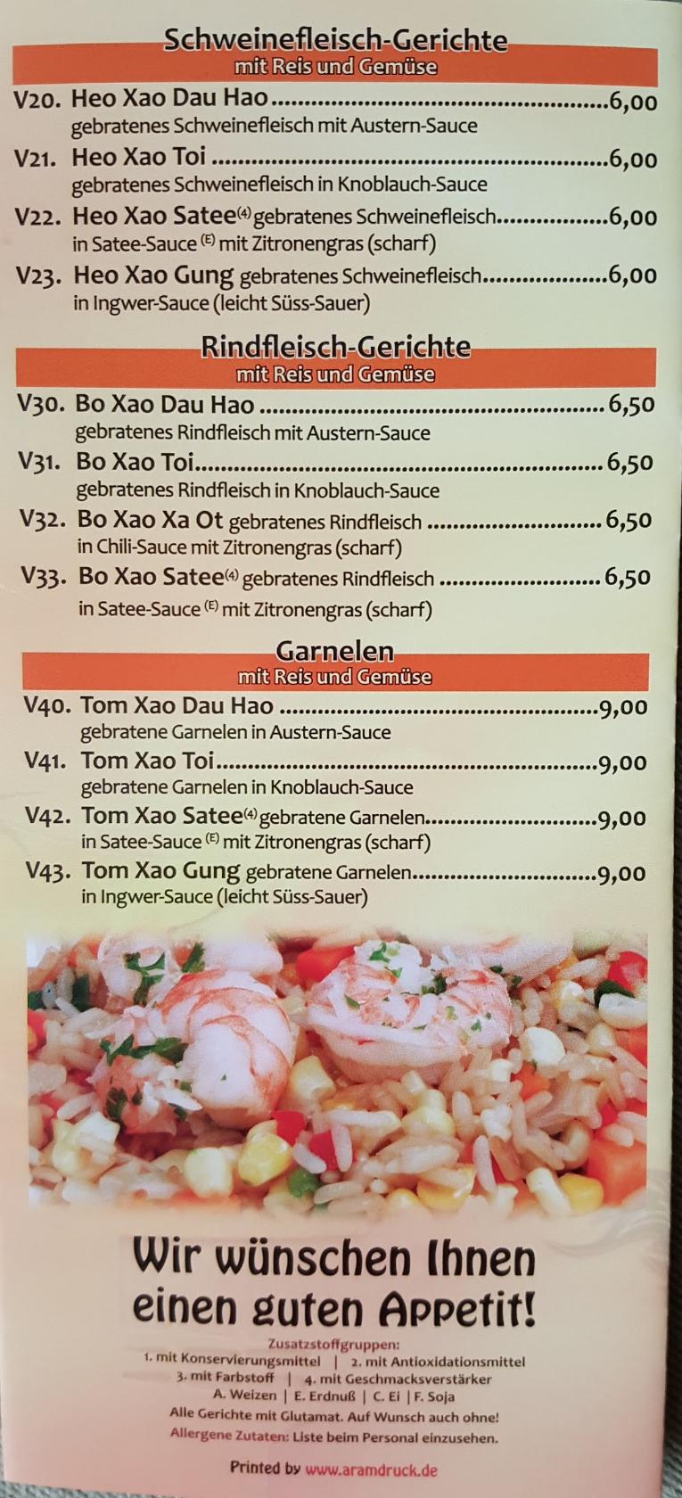 Menu at Doan Gia restaurant, Haiger