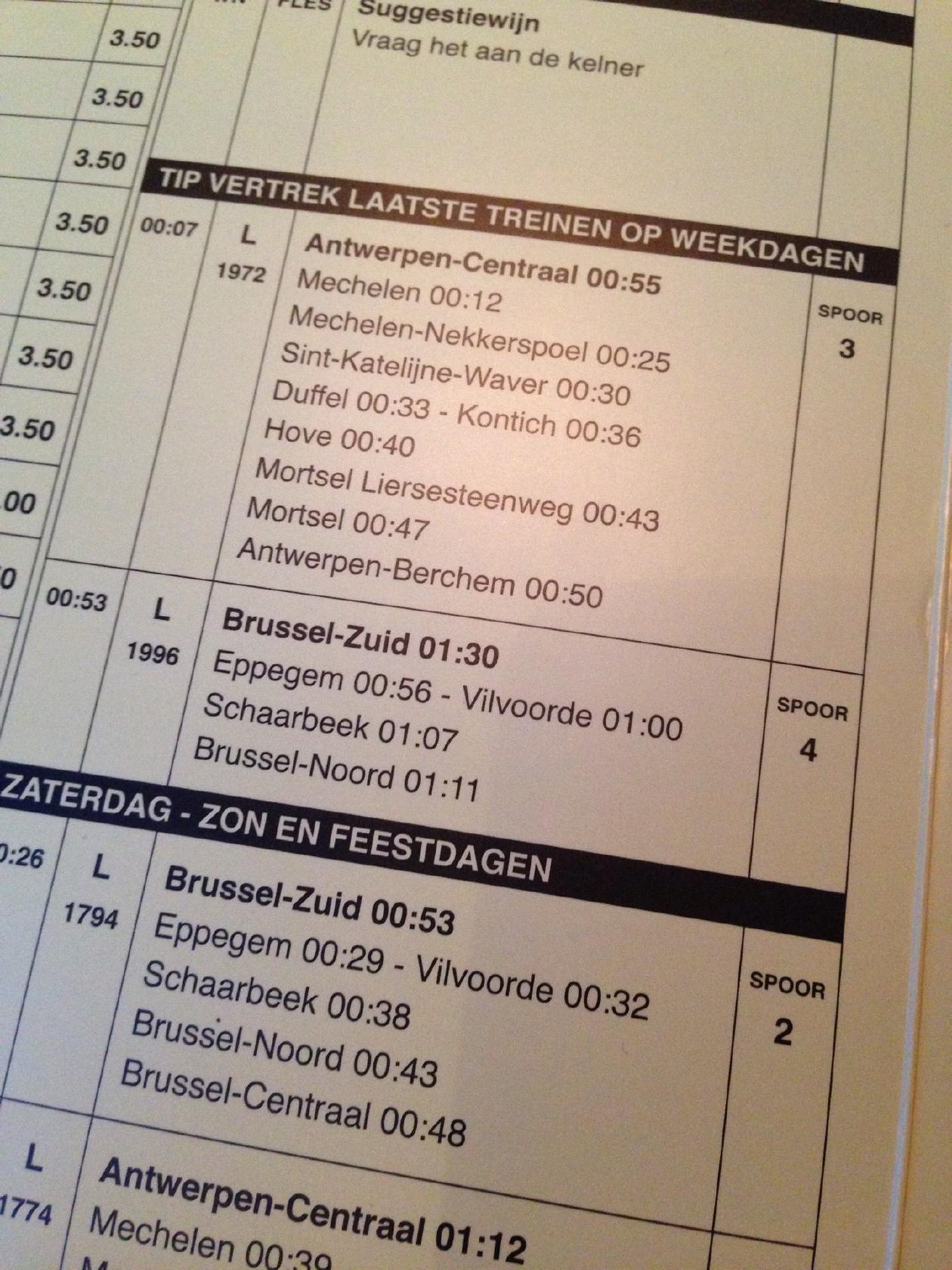 Menu at MIE VAN BART, Zemst