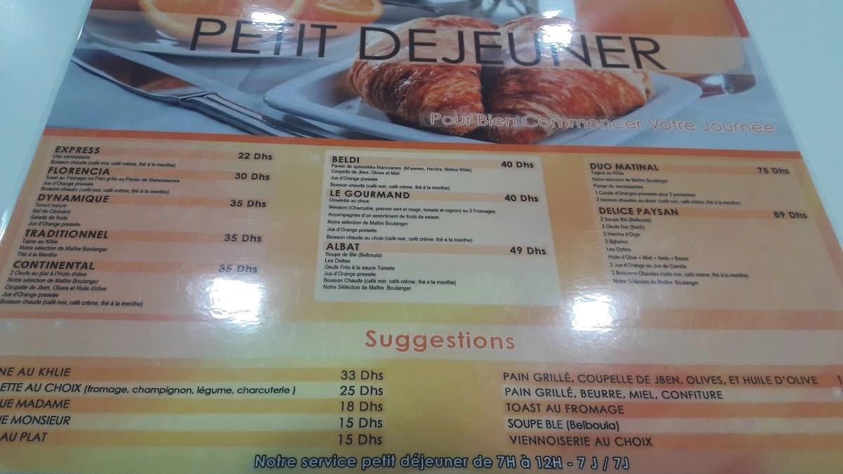 Menu at Venezia Ice cafe, Rabat, X46M+Q8J