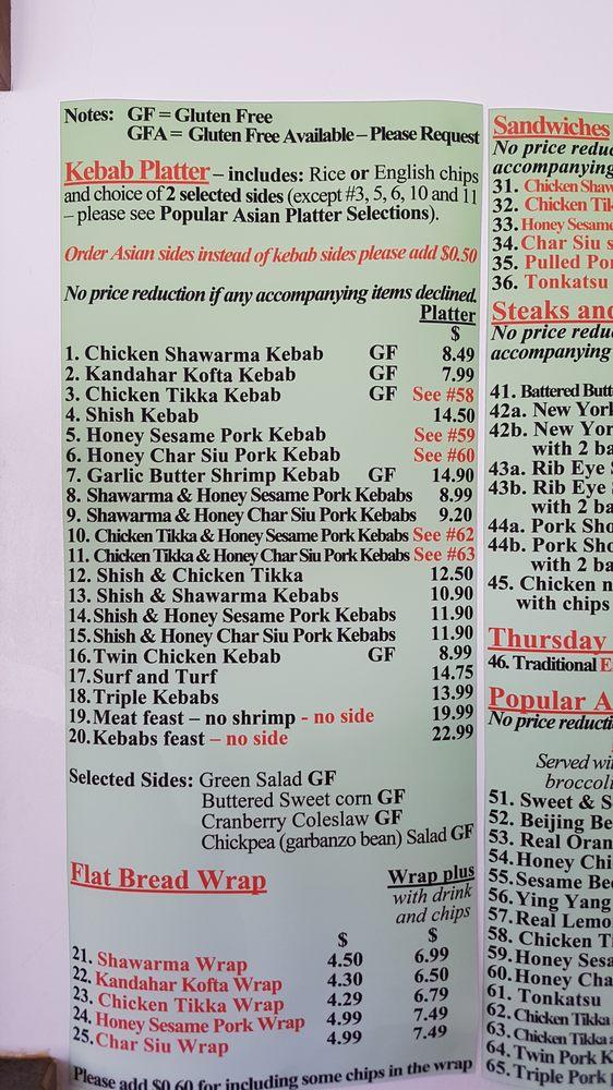 Menu at Kebab Hut - Rexburg steakhouse, Rexburg