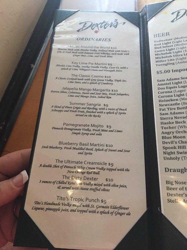 Menu at Dexter's of Lake Mary pub & bar, Lake Mary