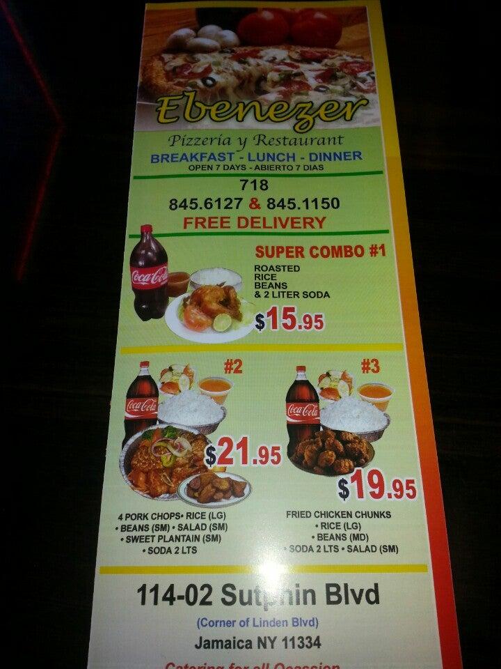 Menu at Ebenezer pizzeria, New York City, 11402 Sutphin Blvd