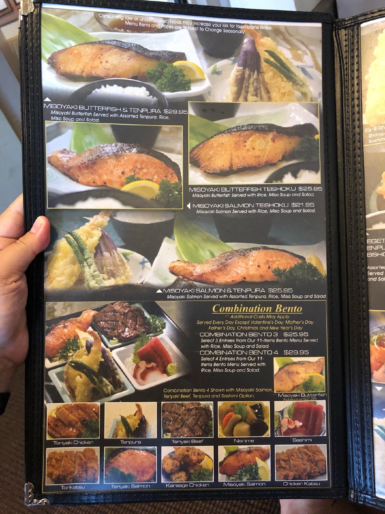 Menu at Gyotaku Japanese Restaurant, Pearl City, 98-1226 Kaʻahumanu St