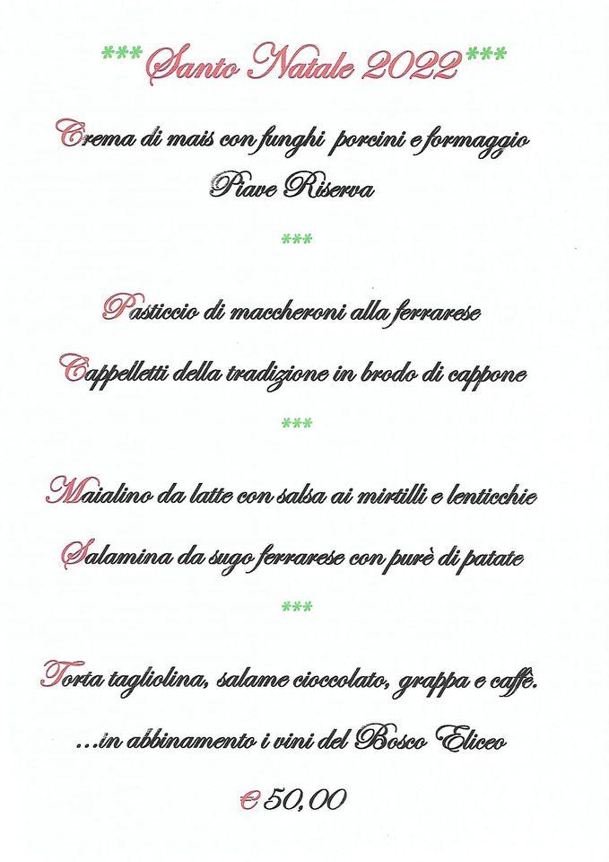 Menu da I Piaceri di Lucrezia ristorante, Ferrara
