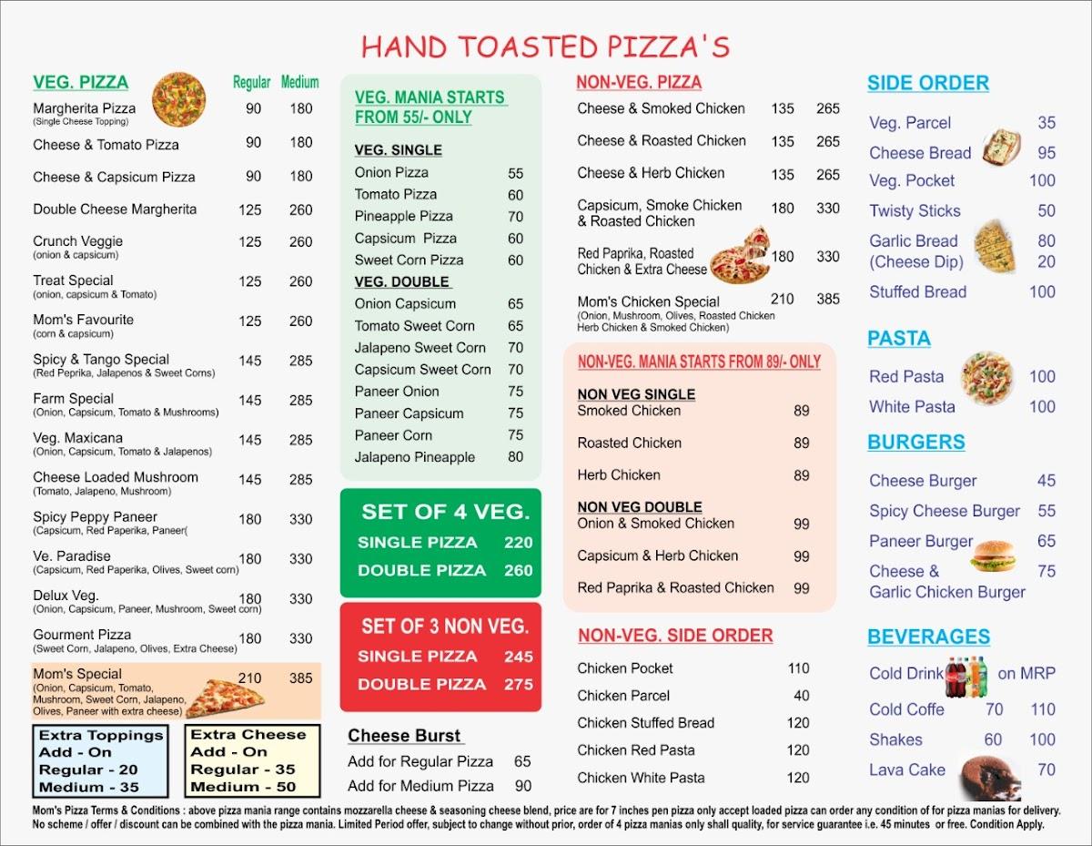Menu at Mom's Pizza, Noida, Deepak Vihar