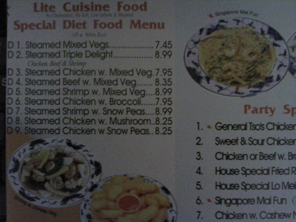 Menu at Panda Chinese Restaurant, Kirkwood