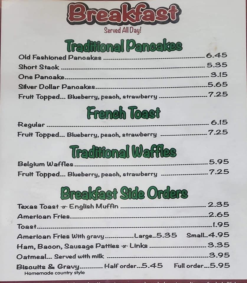 Menu at Mr. Wahoo's Eatery restaurant, Dowagiac