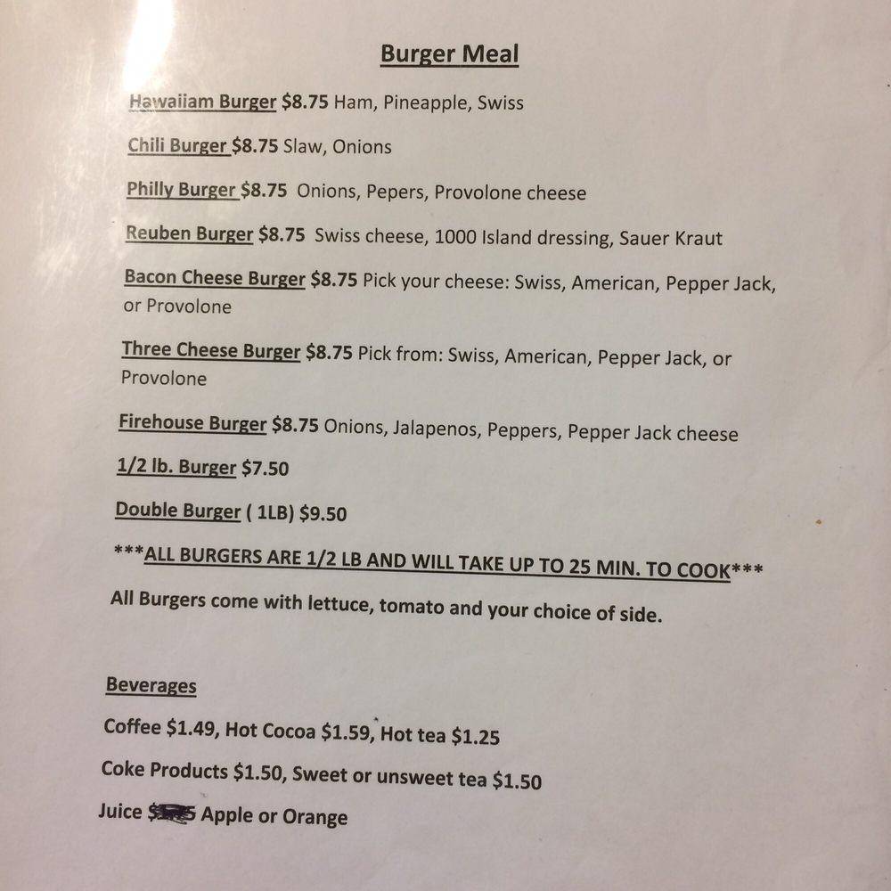 Menu at The Lunch Box restaurant, Elkins