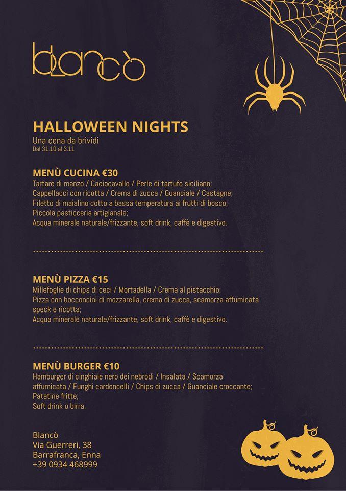 Menu da Blancò ristorante, Barrafranca