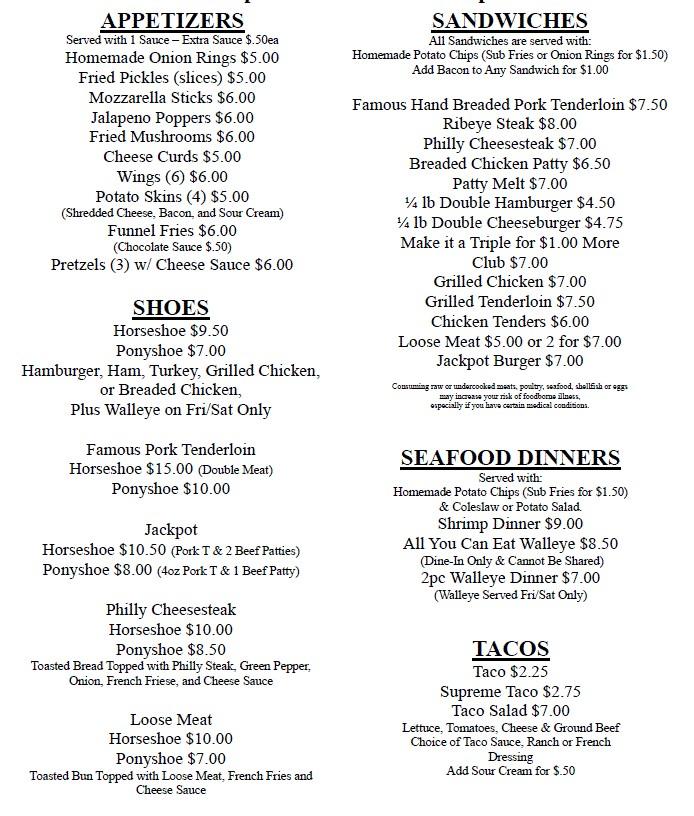 Menu at Silver Sevens Gaming Pub & Parlor, Springfield