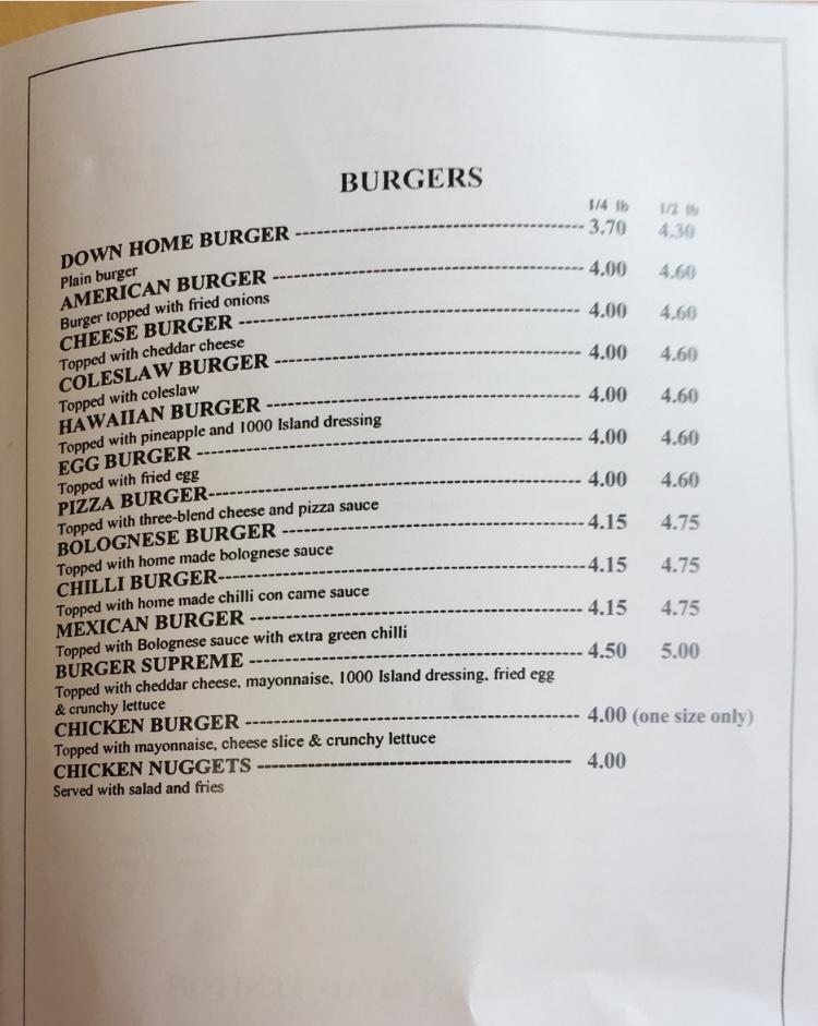 Menu at Pizza Time fast food, Feniton