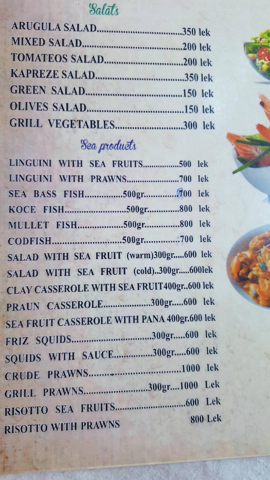 Menu at Restorant Miami 2 restaurant, Golem