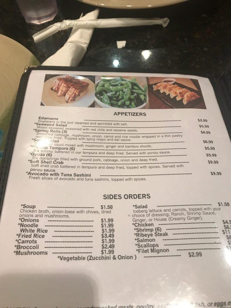 Menu at Little Tokyo Cafe, Knoxville, Mountain Grove Dr