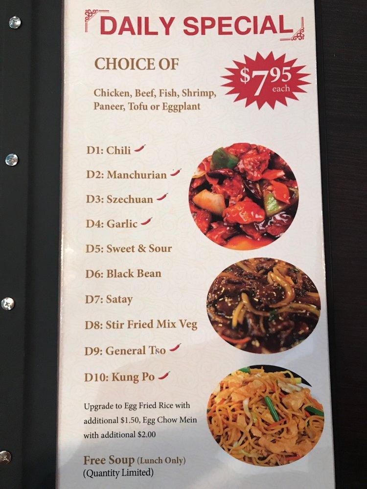 Menu at Shinwa Asian cuisine restaurant, Waterloo