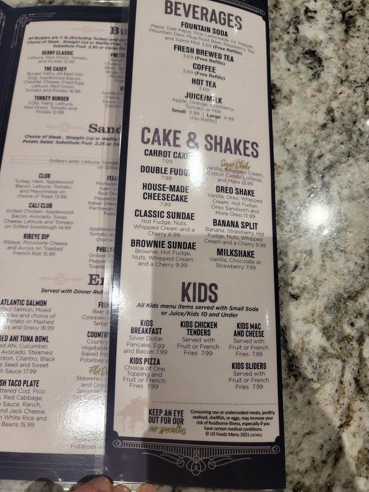 Menu at The Derby Room Perris pub & bar, Perris