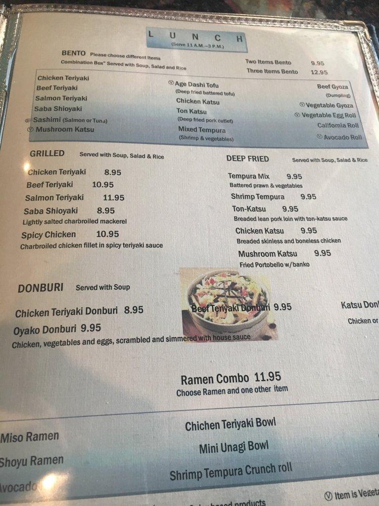 Menu at Damo Sushi restaurant, Pleasant Hill