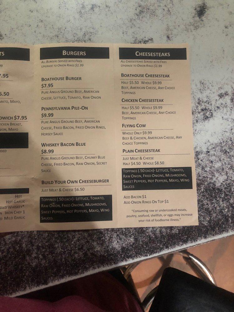 Menu at Lake Winola Boathouse Bar And Grill, Lake Winola, Lake Rd ...