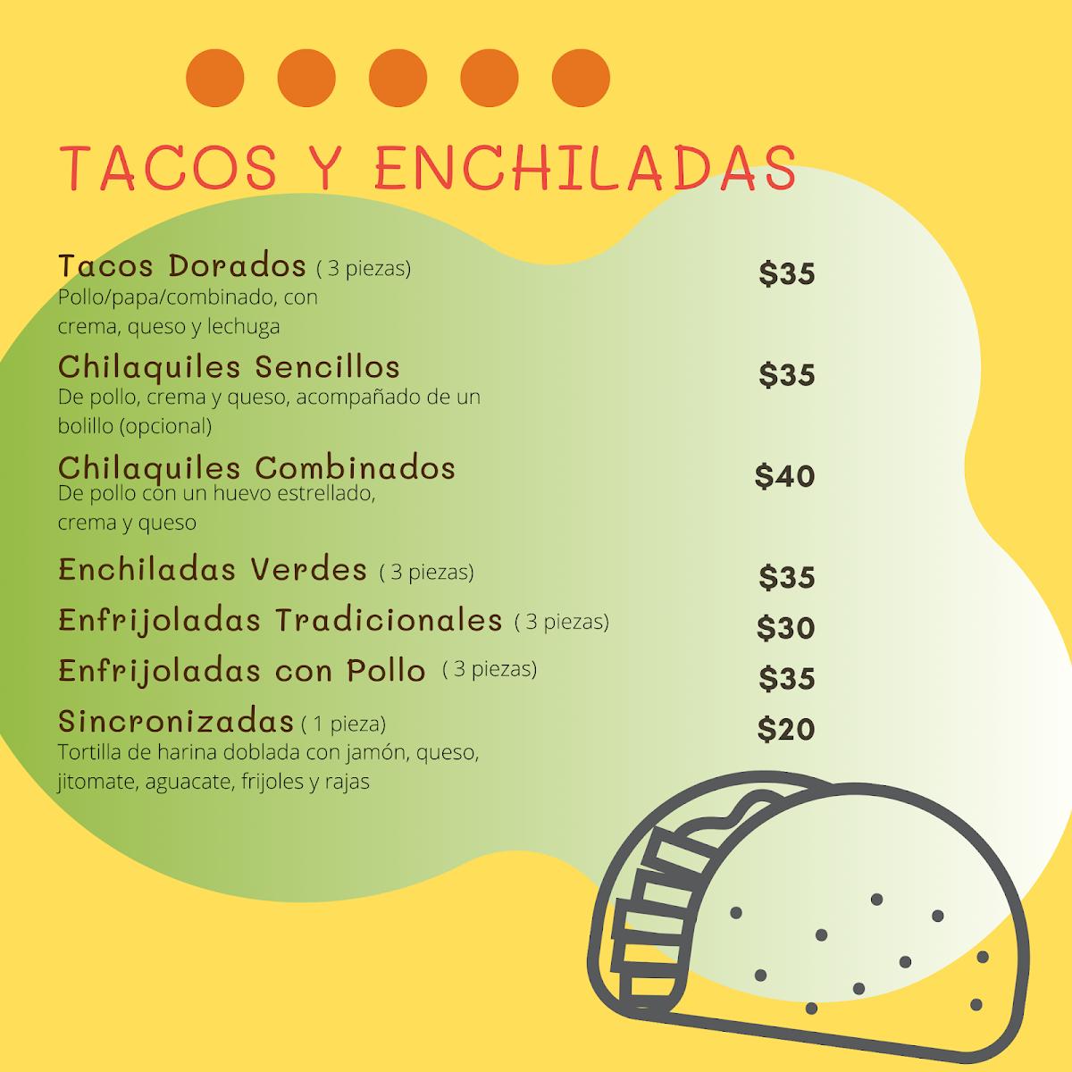 Menu at Mangata Food & Fruit cafeteria, Mexico