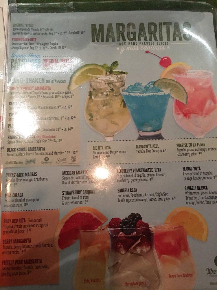 Menu at Lupe Tortilla Mexican Restaurant, Addison