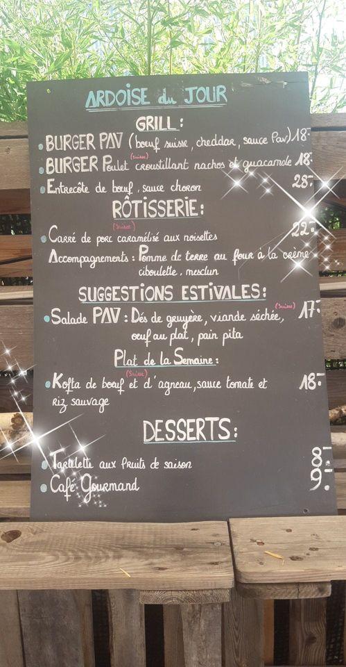 Speisekarte von PAV Bar, Carouge, Allée H