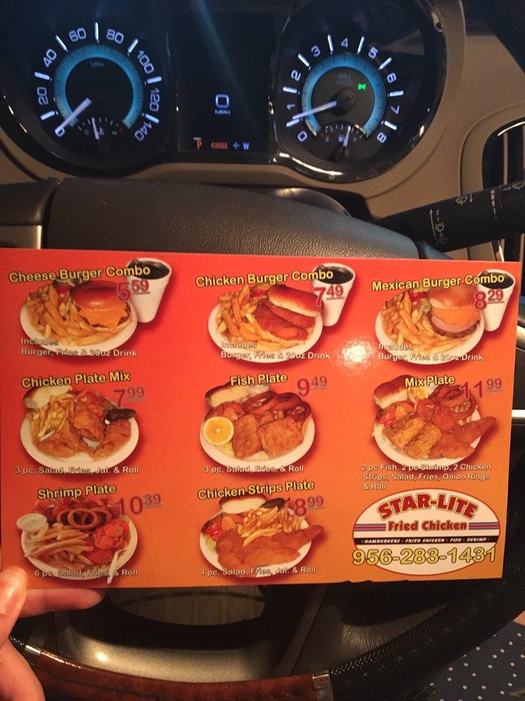 Menu at Star-Lite Fried Chicken restaurant, San Juan