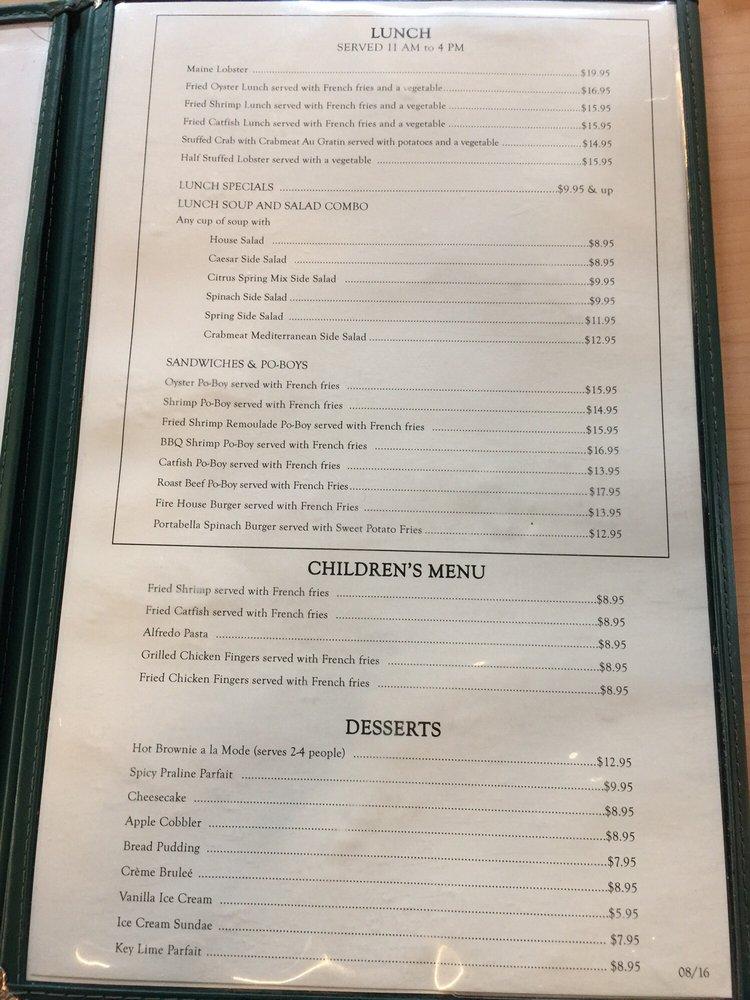Menu at Drago's Seafood Restaurant - Metairie - The Original, Metairie