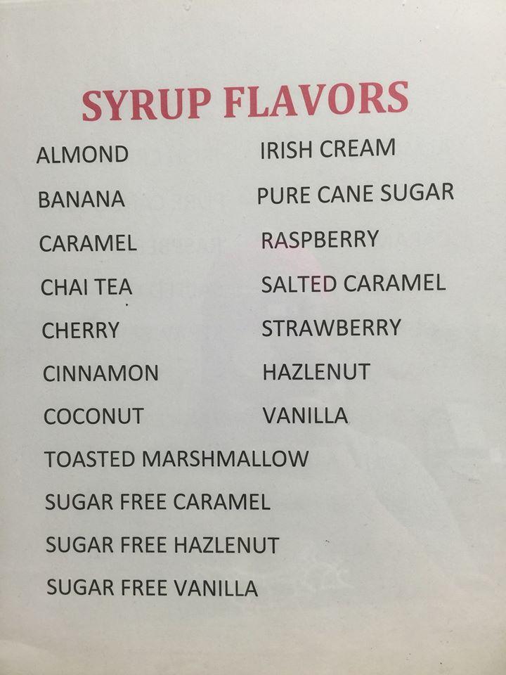 Menu at Coffee Express-o, Washington, Tanger Blvd