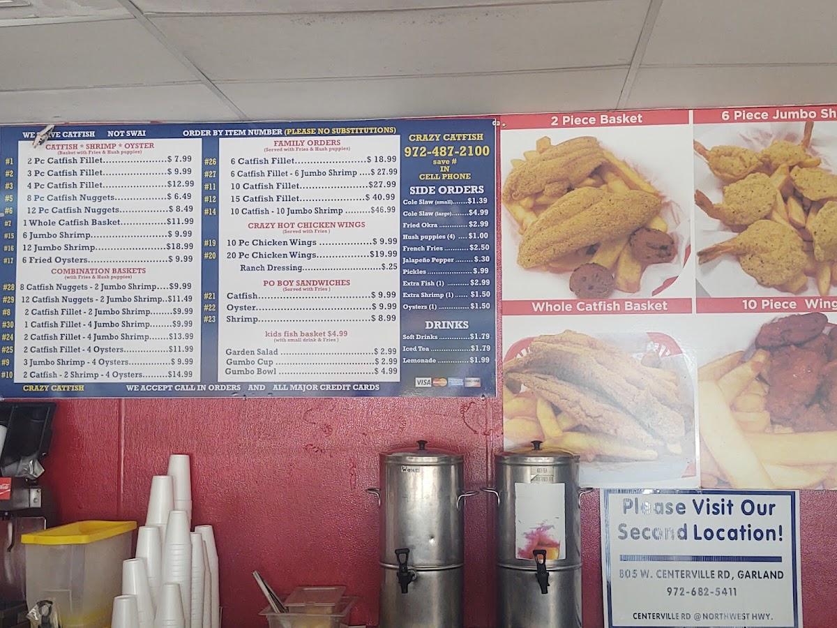 Menu at Crazy Catfish Restaurant, Garland, W Buckingham Rd