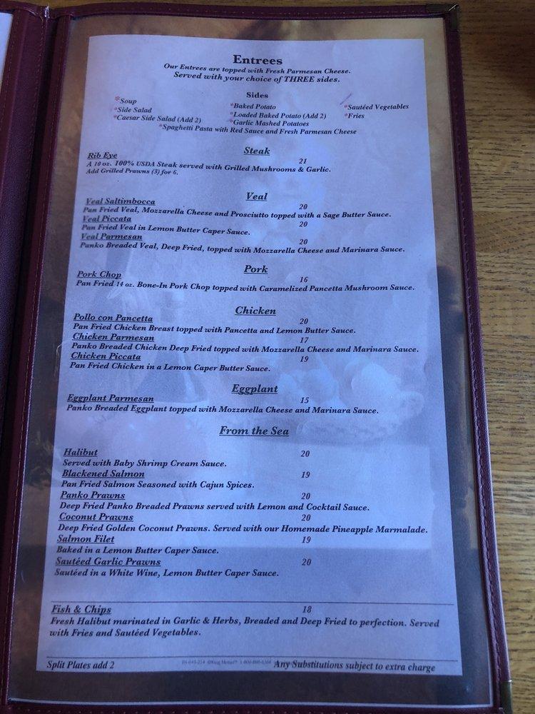 Menu at Lucy's Cafe, Rio Vista