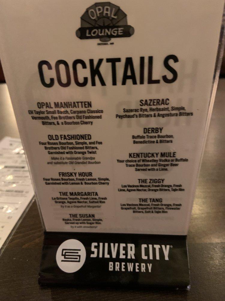 Menu at Opal Lounge pub & bar, Tacoma
