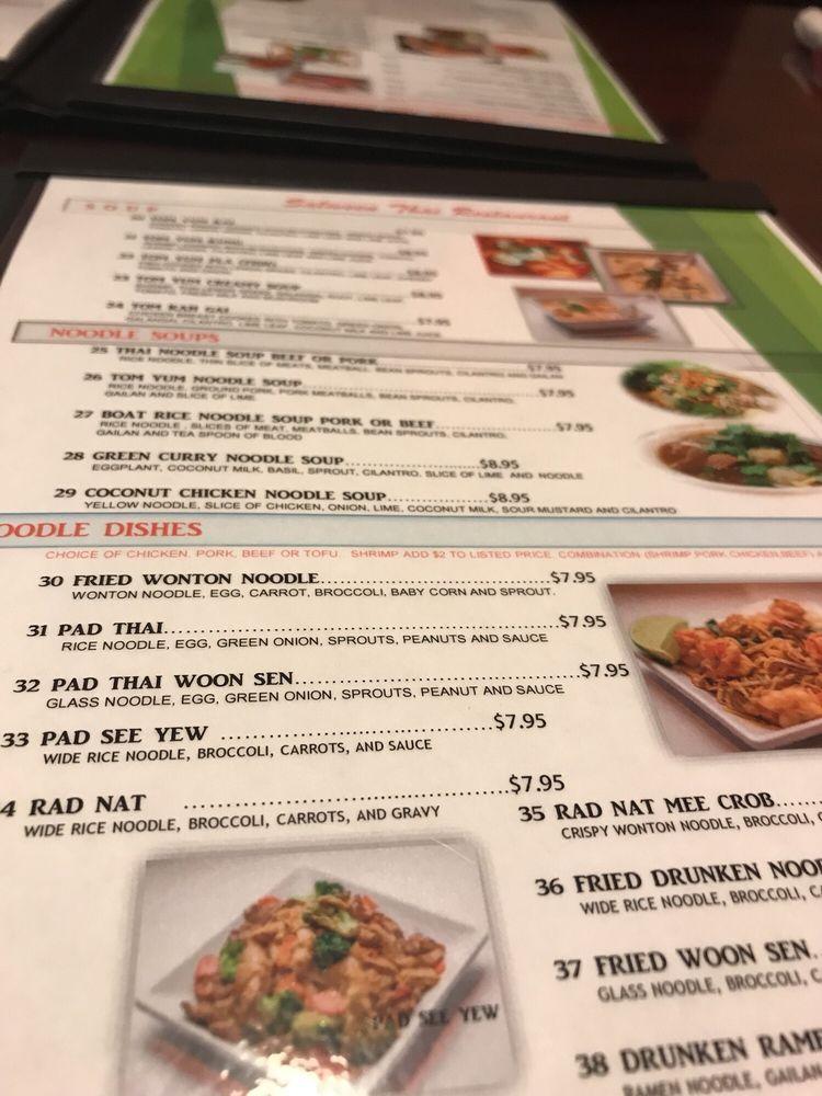 Menu at Salween Thai restaurant, Omaha, NW Radial Hwy
