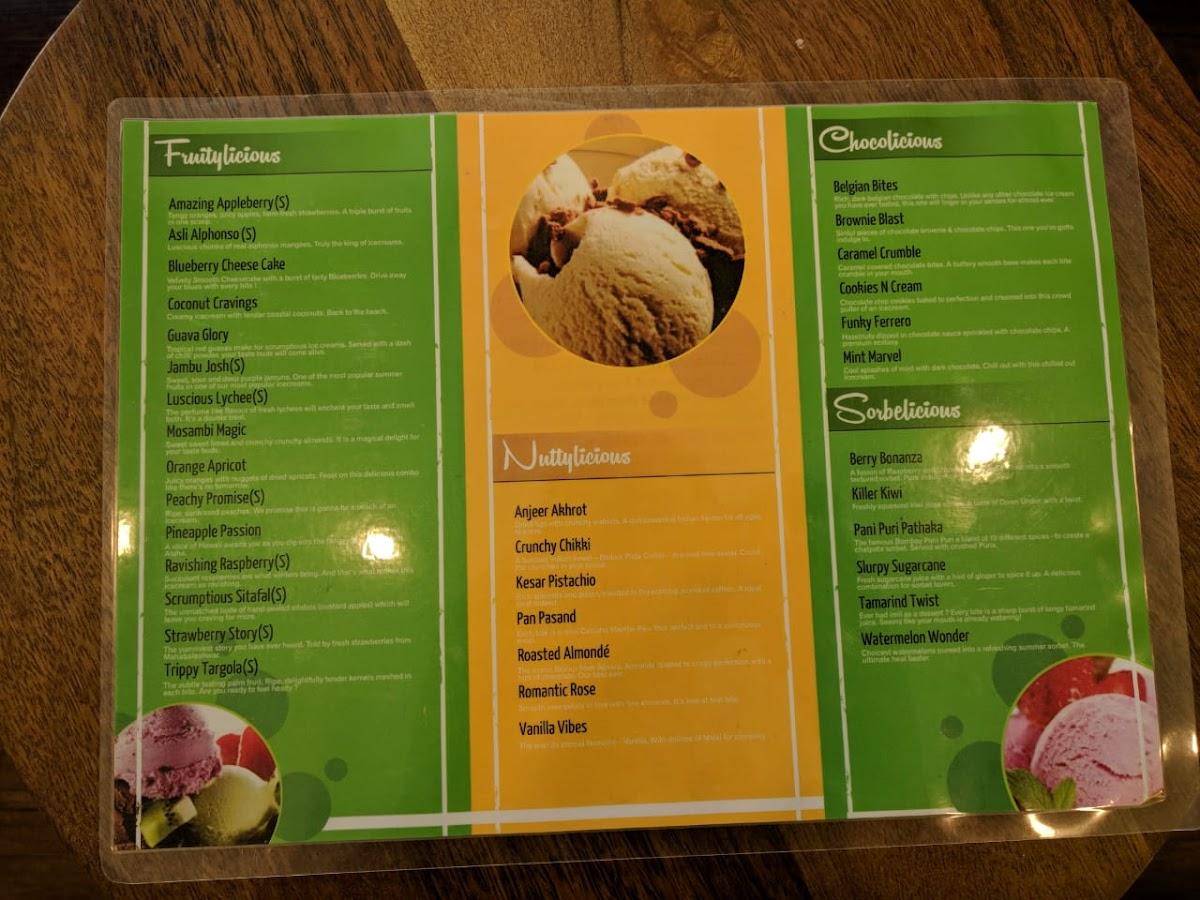 Menu at Apsara Ice Creams, Bengaluru, No.1134